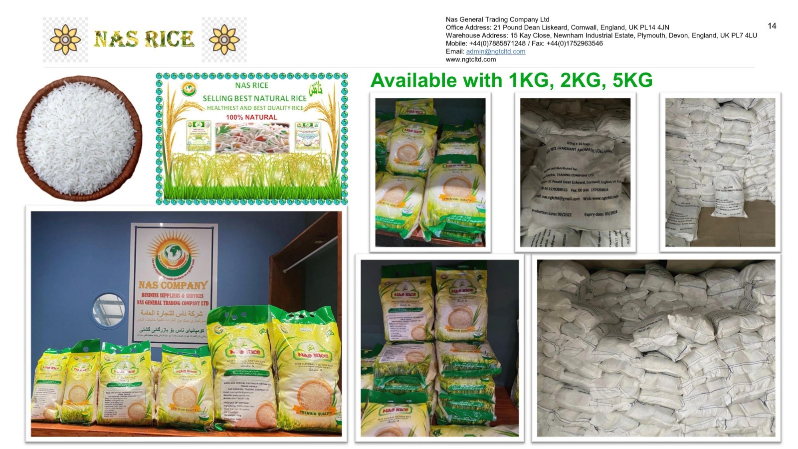 Nas LTD - natural rice | Nas Website
